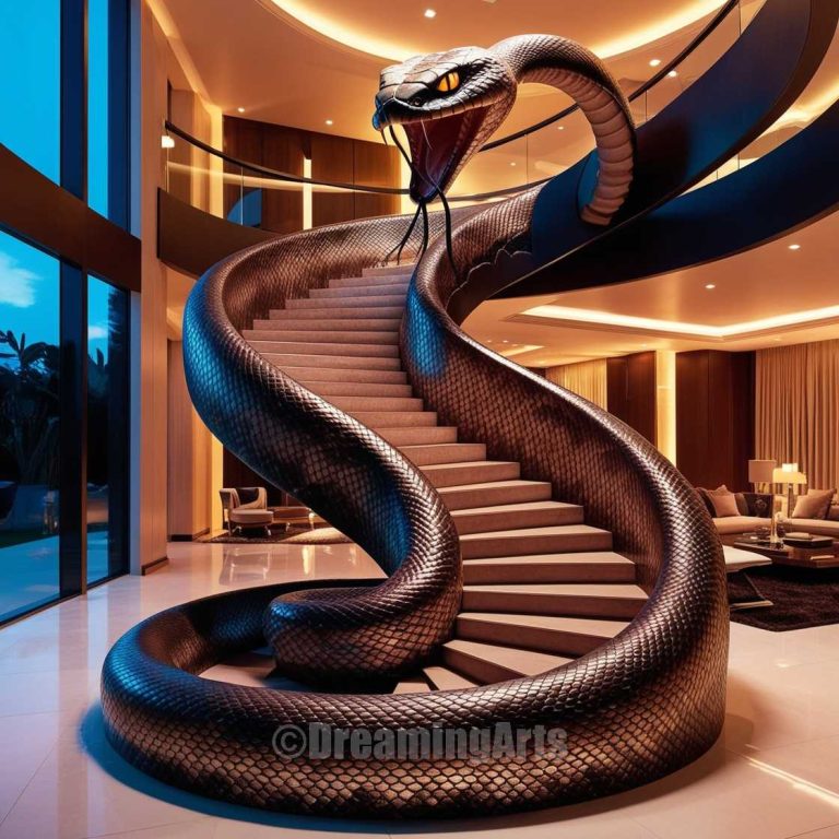 Snake-Shaped Staircase: Combining Functionality with Creative Design