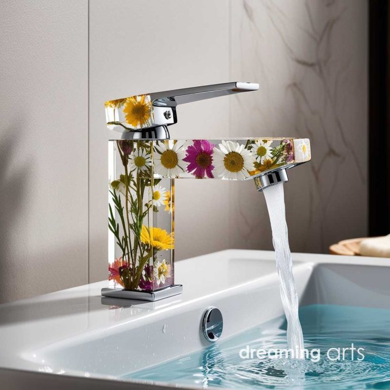 Flower Inspired Epoxy Resin Faucet: Unique Blend of Art and Functionality