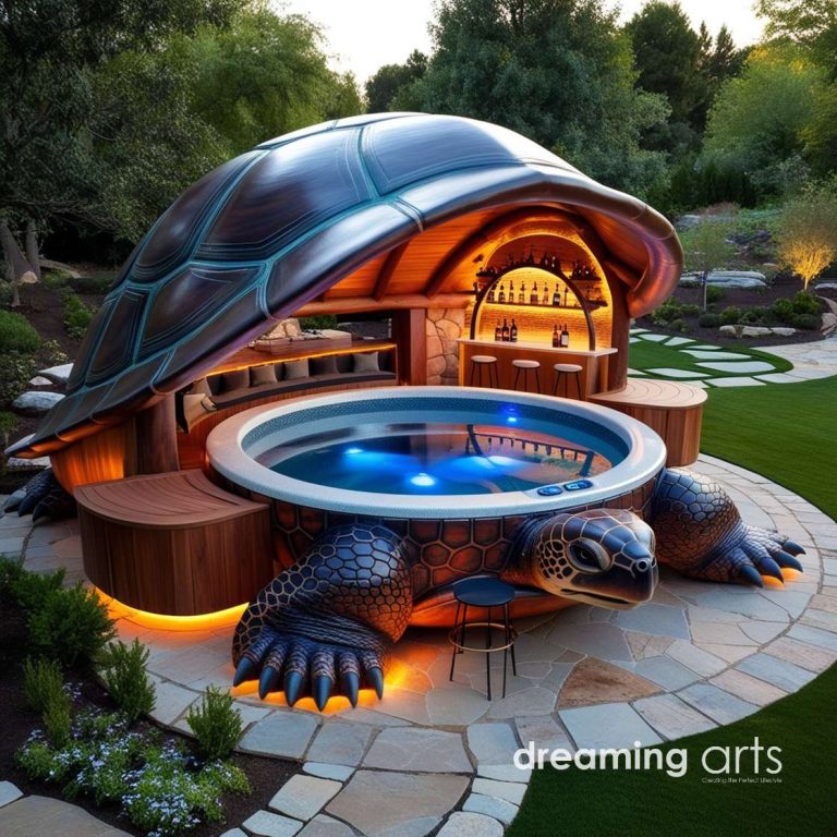 Giant Turtle Hot Tub Shelters: The Perfect Blend of Nature and Luxury