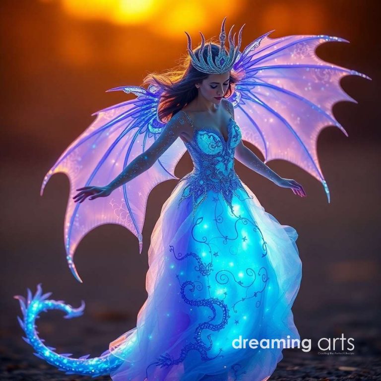 Glowing Dragon Wing Inspired Dresses: The Ultimate Fantasy Fashion Trend