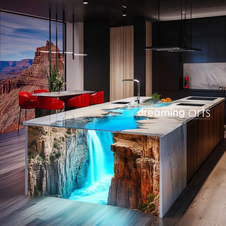 Revolutionize Your Kitchen with a Waterfall Active Scene Kitchen Island