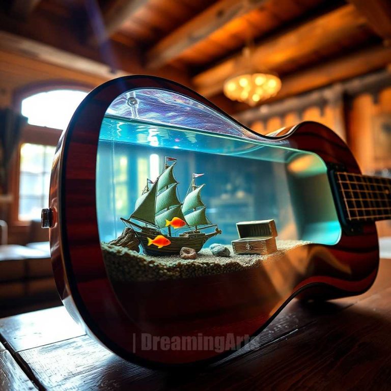 Transform Your Living Space with a Stunning Gorgeous Guitar Aquarium