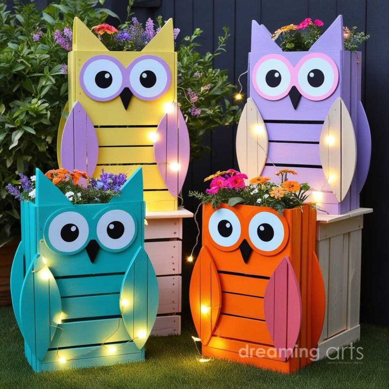 Owl Shaped Wooden Planters: A Charming Touch to Your Outdoor Decor