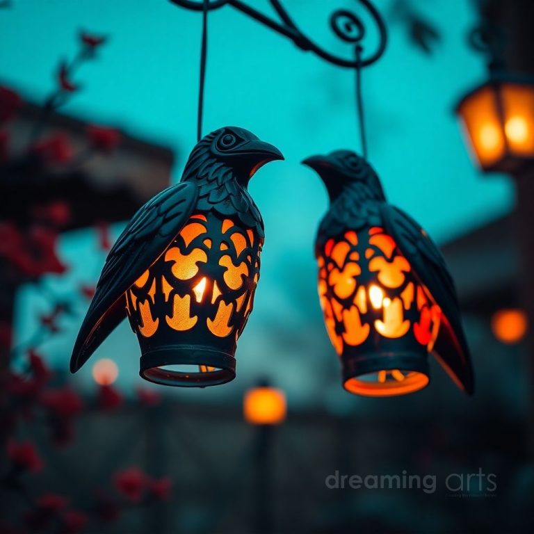 Charming Crow Lanterns: Add a Touch of Whimsy to Your Outdoor Decor