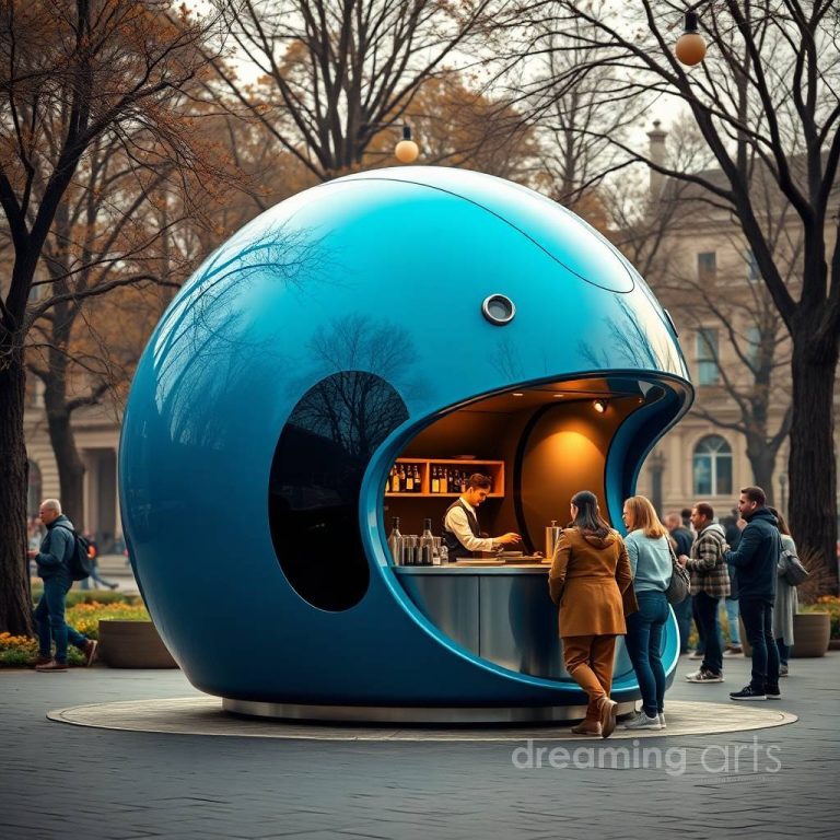 Helmet-Shaped Coffee Kiosk: The Bold New Trend in Mobile Coffee Design