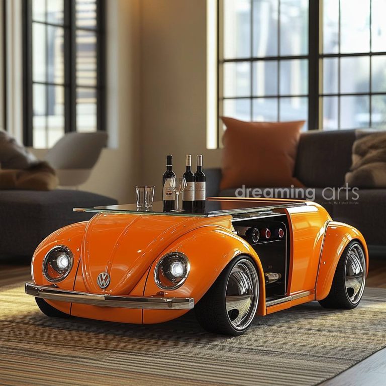 VW Beetle Inspired Coffee Tables with built-in Fridges