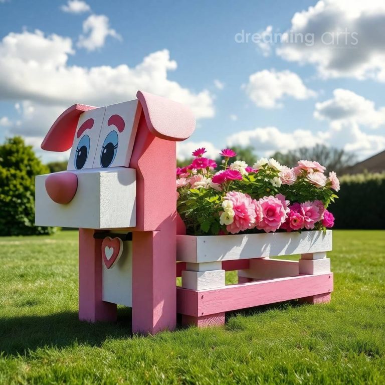 Dog Pallet Planters | Budget-Friendly Garden Art for Dog Enthusiasts