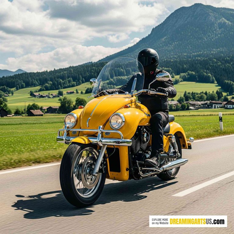 VW Beetle inspired Motorcycle | Compact for Volkswagen Lovers