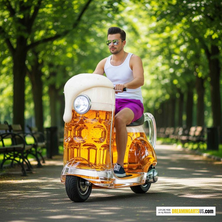 Booze Shaped Scooter: A Perfect Gift for Beverage Enthusiasts