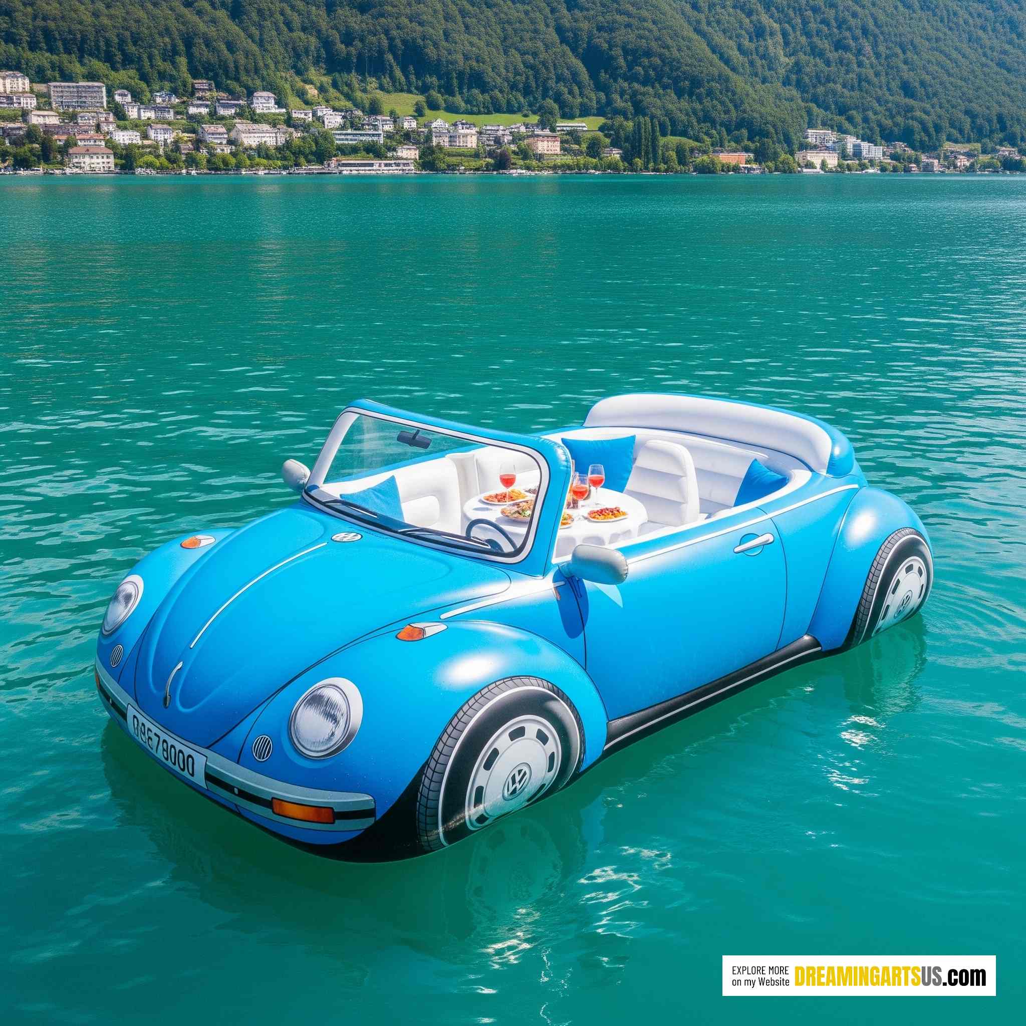 Inflatable VW Beetle lake floats: A Retro Twist for Lake Lovers