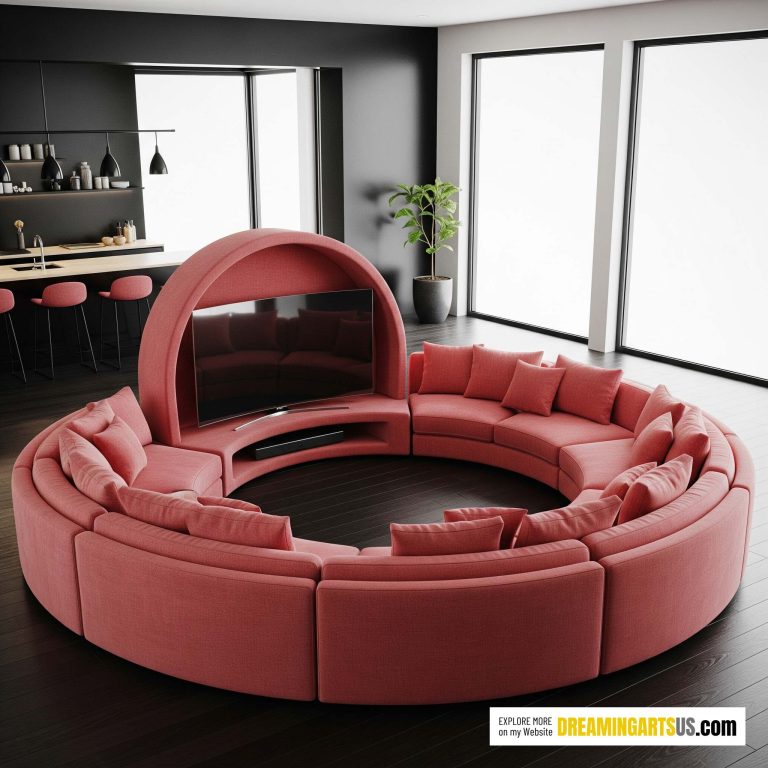 Circular Sofa with Built-in TV: The Future of Living Room Furniture