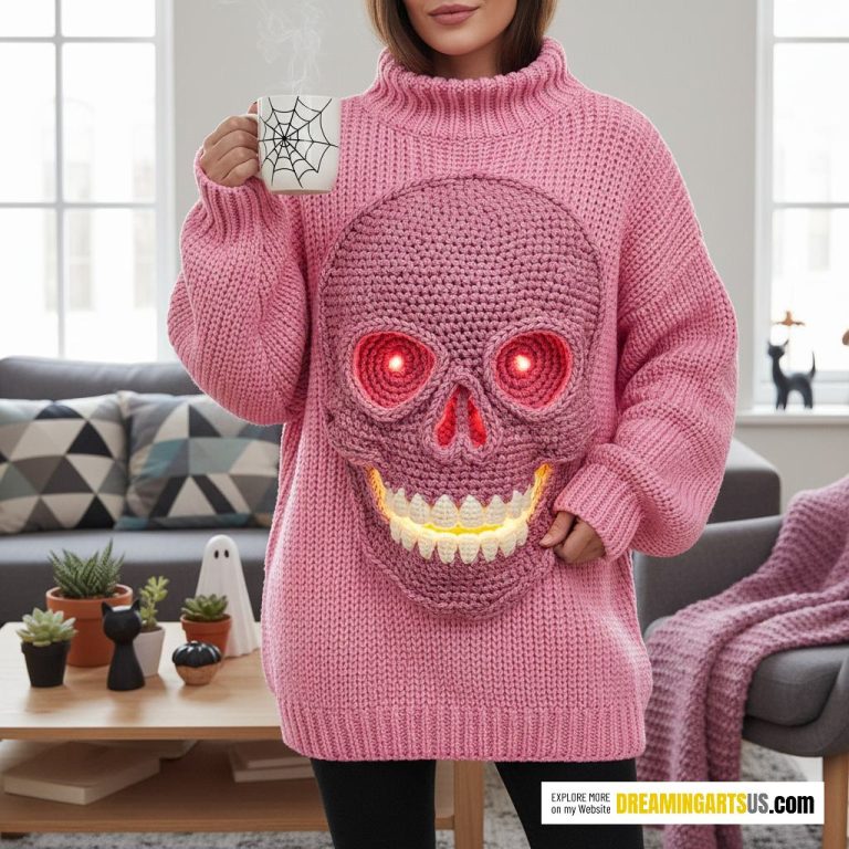 3D Knitting Skull Sweater | You Need to Know This Winter