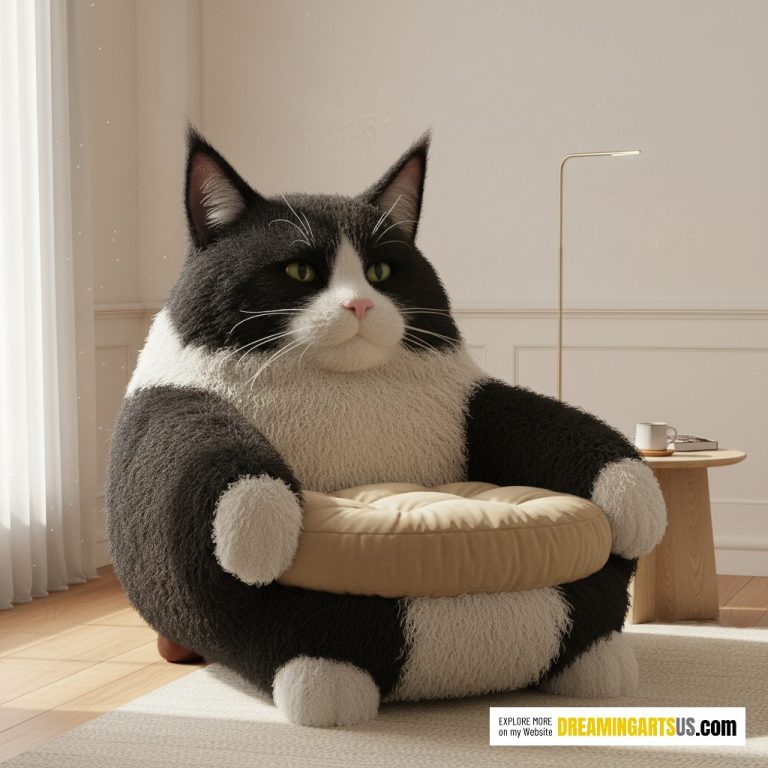 Cat-Shaped Armchair for a Purr-fectly themed living space