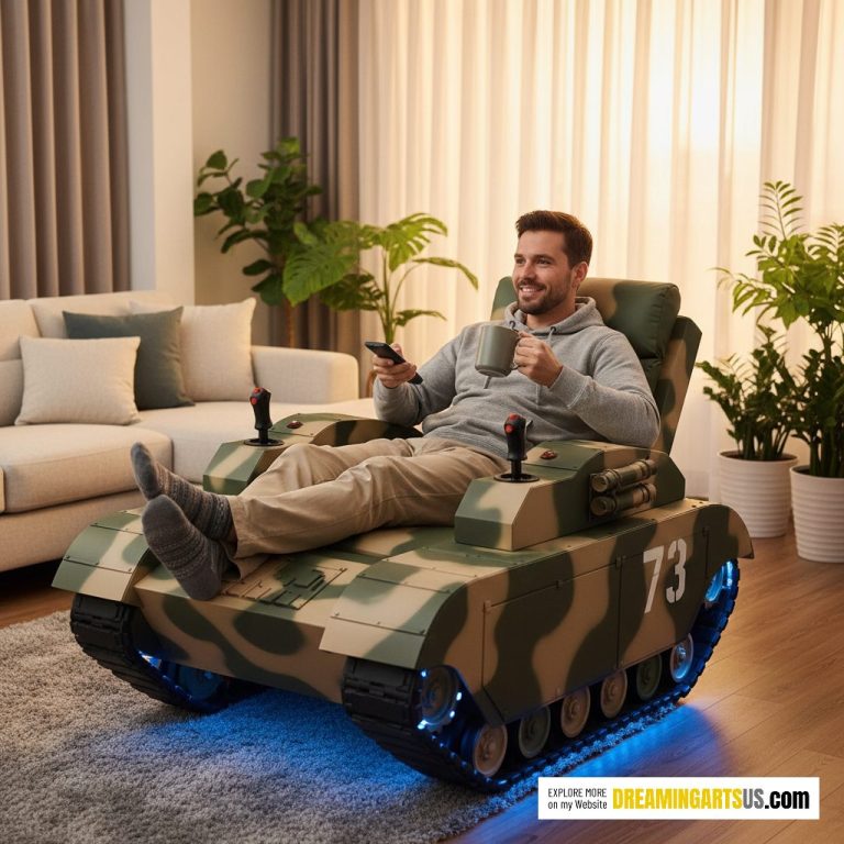 Tank inspired Recliner Chair: Military Design meets home luxury