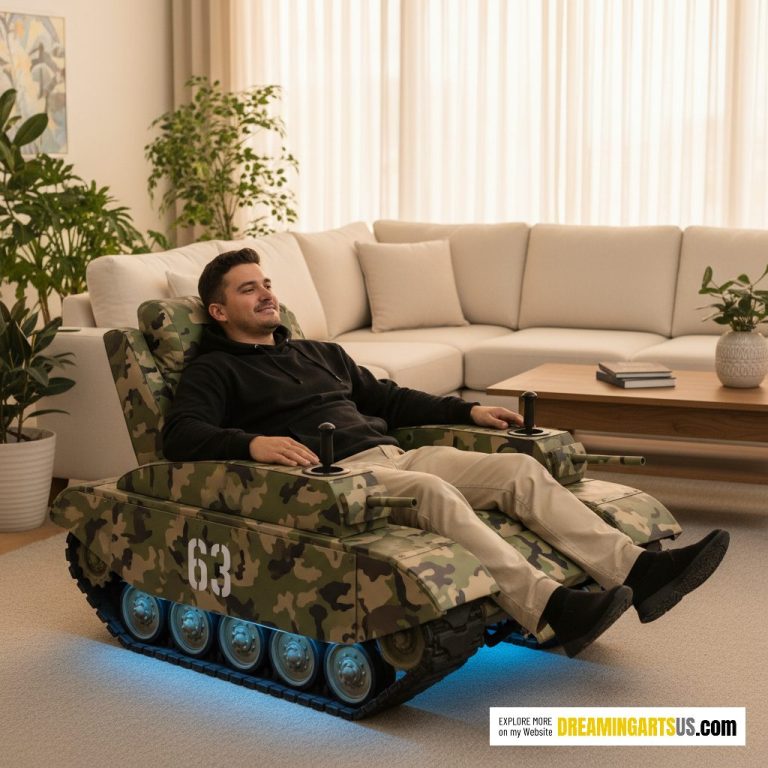 Tank inspired Recliner Chair: Military Design meets home luxury