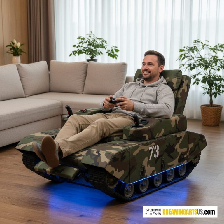 Tank inspired Recliner Chair: Military Design meets home luxury