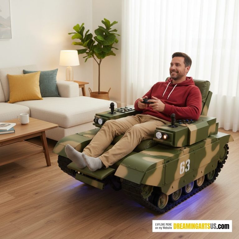 Tank inspired Recliner Chair: Military Design meets home luxury