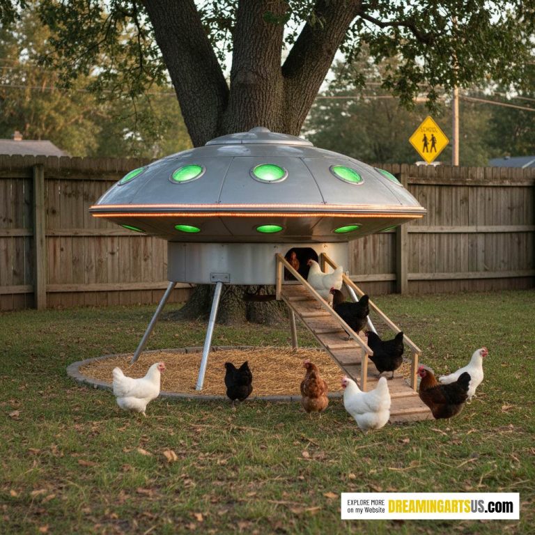 UFO Shaped Chicken Coop: A Galactic Home for Earthly Hens