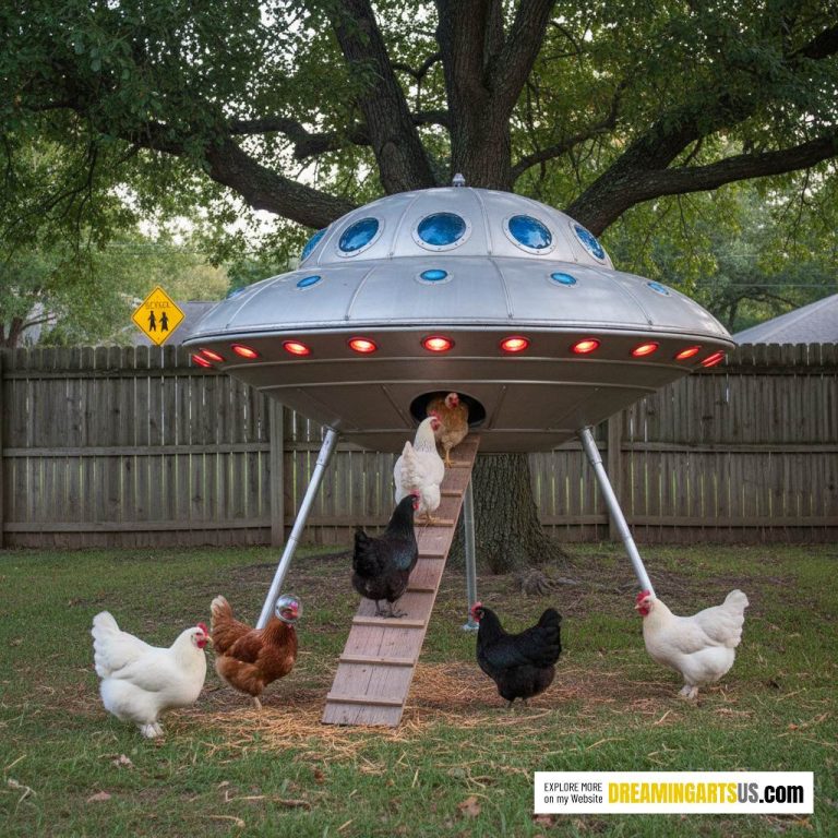 UFO Shaped Chicken Coop: A Galactic Home for Earthly Hens