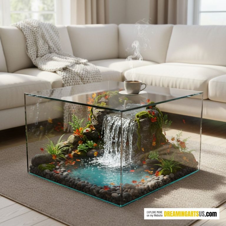 Waterfall Coffee Tables | Modern Art Meets Natural Wonder