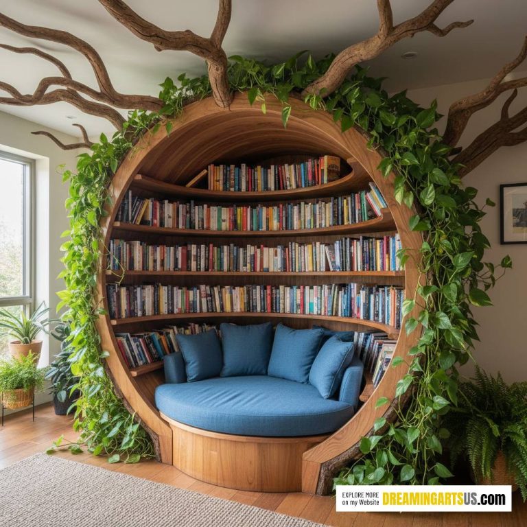Tree Shaped Reading Nook for Nature Lovers & Bookworms