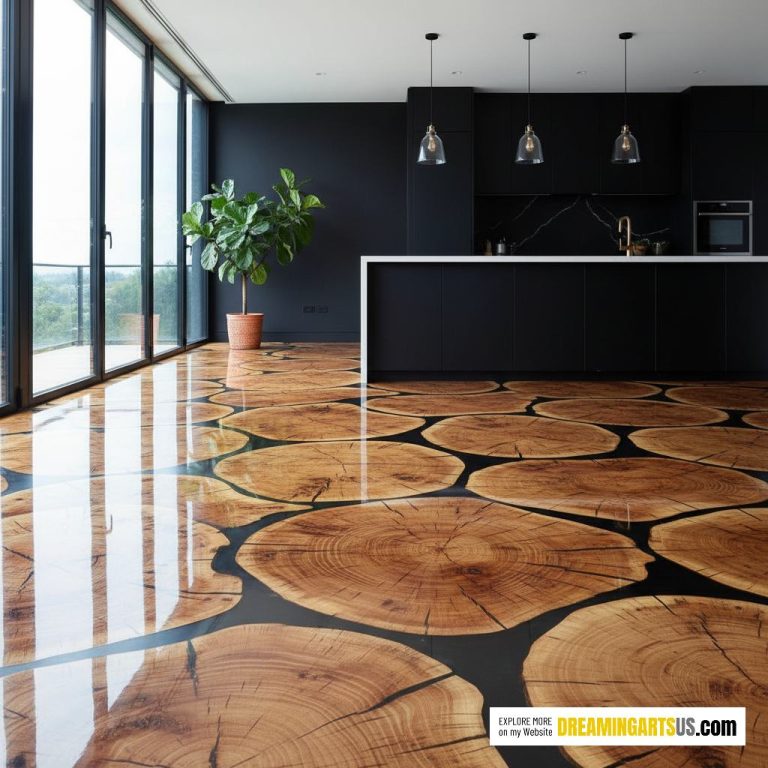 Wood Slab Flooring: Unique Log-End & Slab Designs