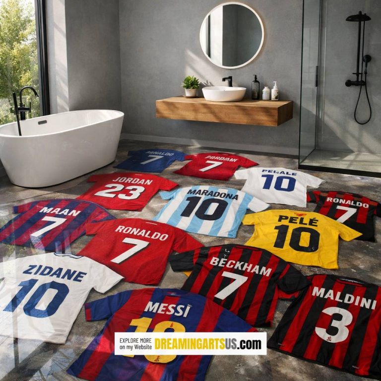 Football Jersey Epoxy Flooring | A Dream Design for Hardcore Fans