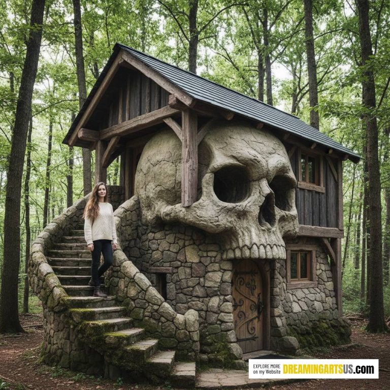 Stone Skull Tiny Home Retreats for Off-Grid Gothic Living