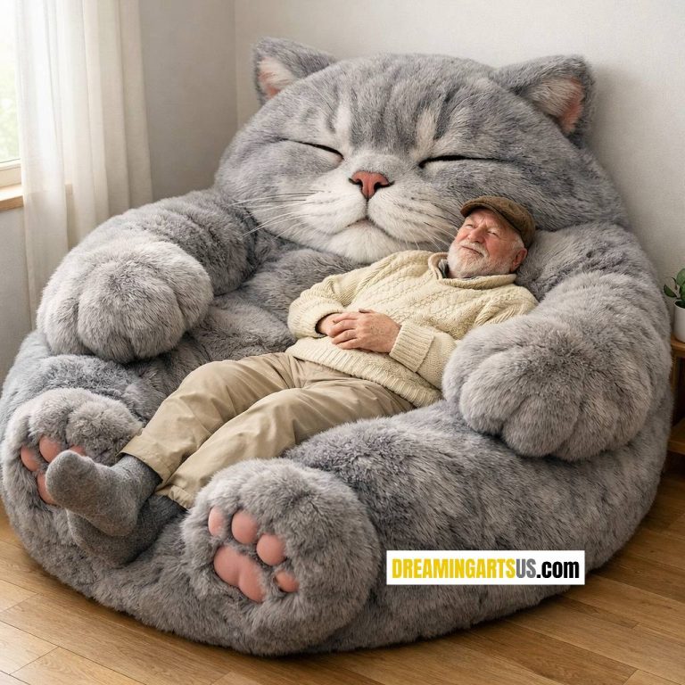 Fluffy Cat Bean Bag for Cozy 2026 Living Room Trends